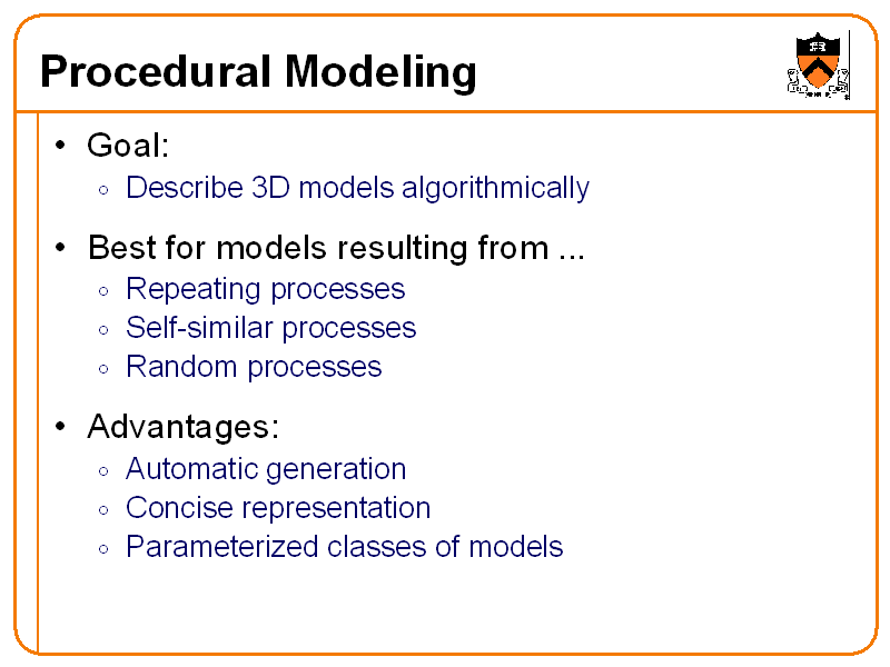 Procedural Modeling