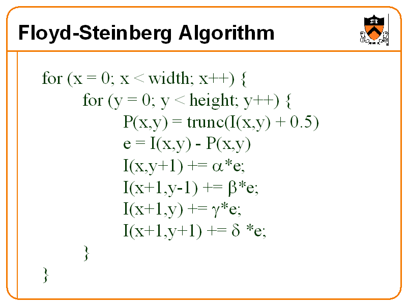 Floyd-Steinberg Algorithm