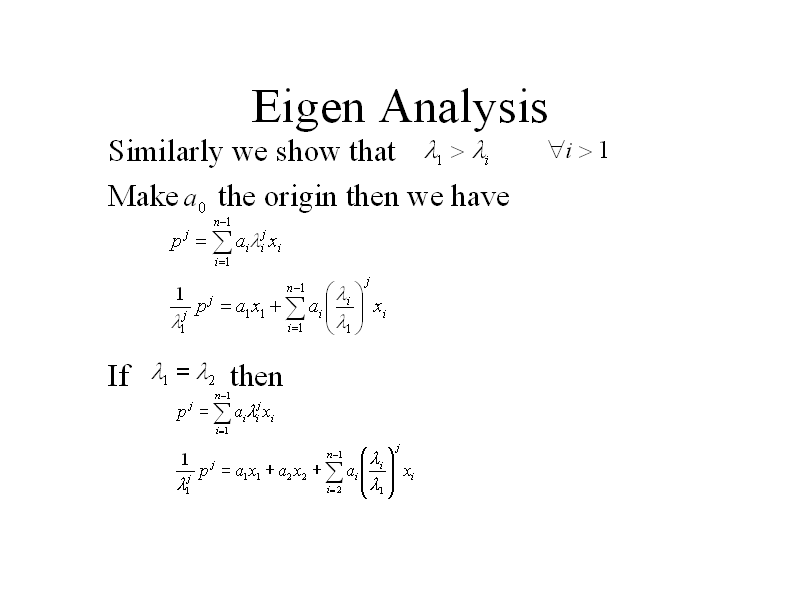 Eigen Analysis