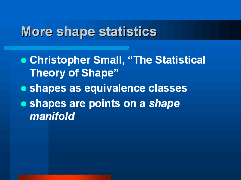 More shape statistics
