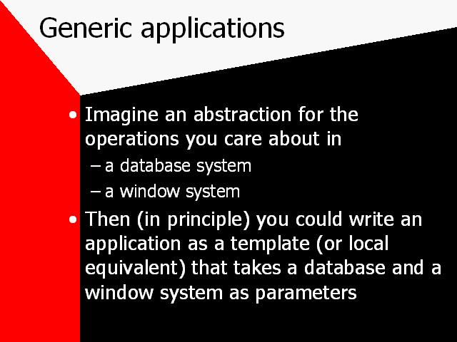 Generic applications