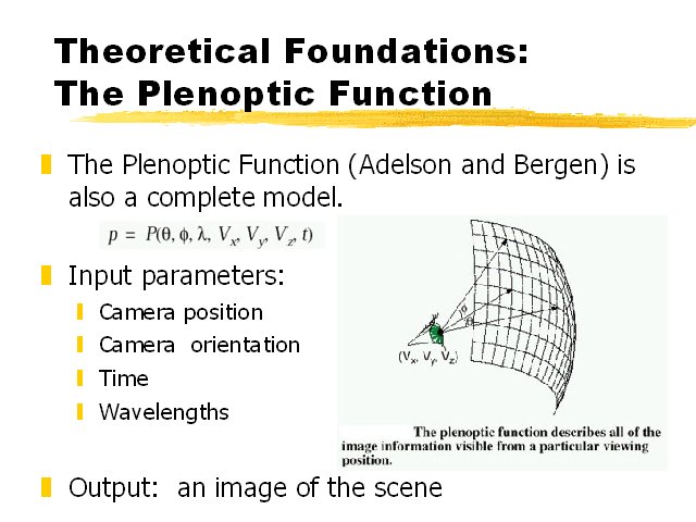 Theoretical Foundations: The Plenoptic Function