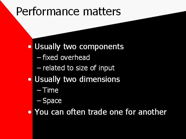 Performance matters
